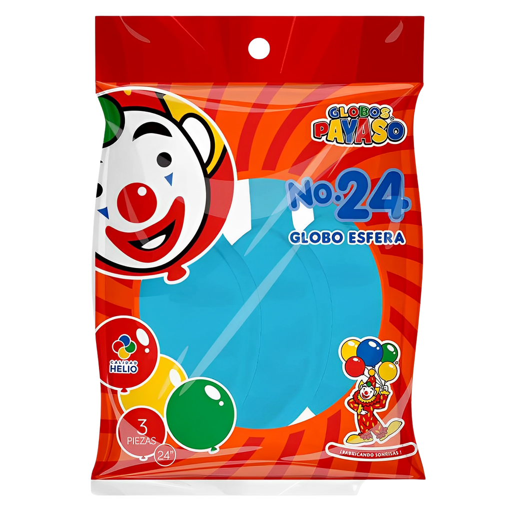 Pack 3 globos Payaso Esfera P-24 | Score México